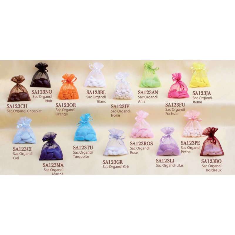 Sac organdi - Sacs et tules pour boîtes et pochettes de dragées et ...