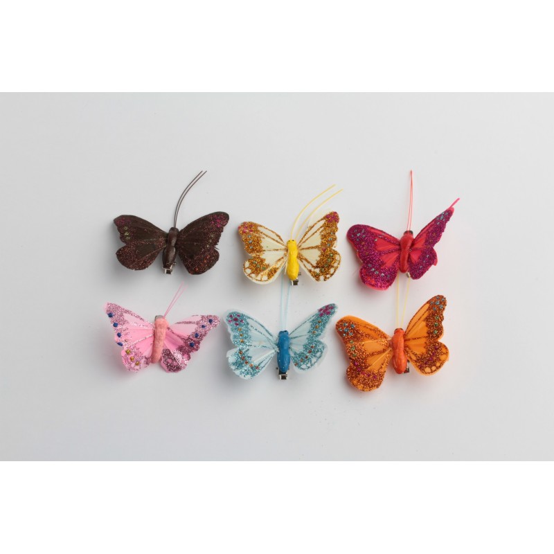 Sachet de 4 Papillons sur Pince - Accessoires pour boîtes et pochettes ...